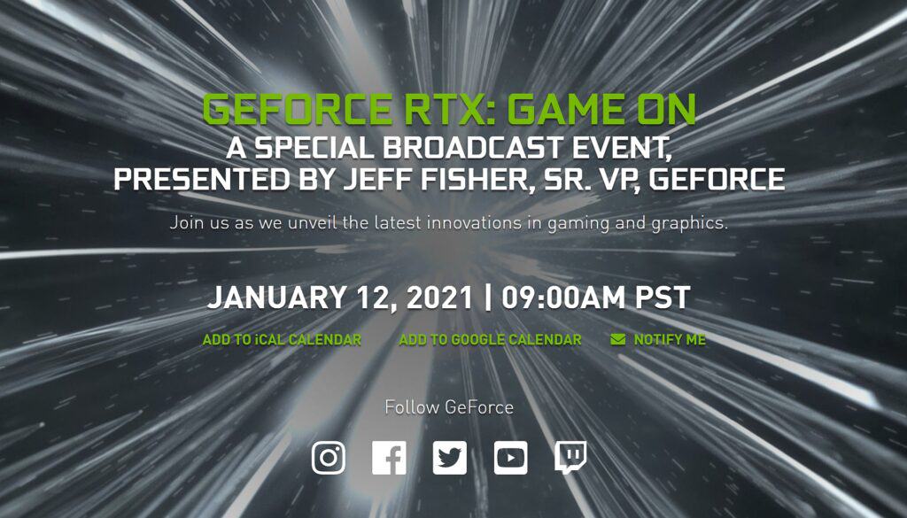 Nvidia host GeForce RTX: Game On-evenement op 12 januari - TechGaming